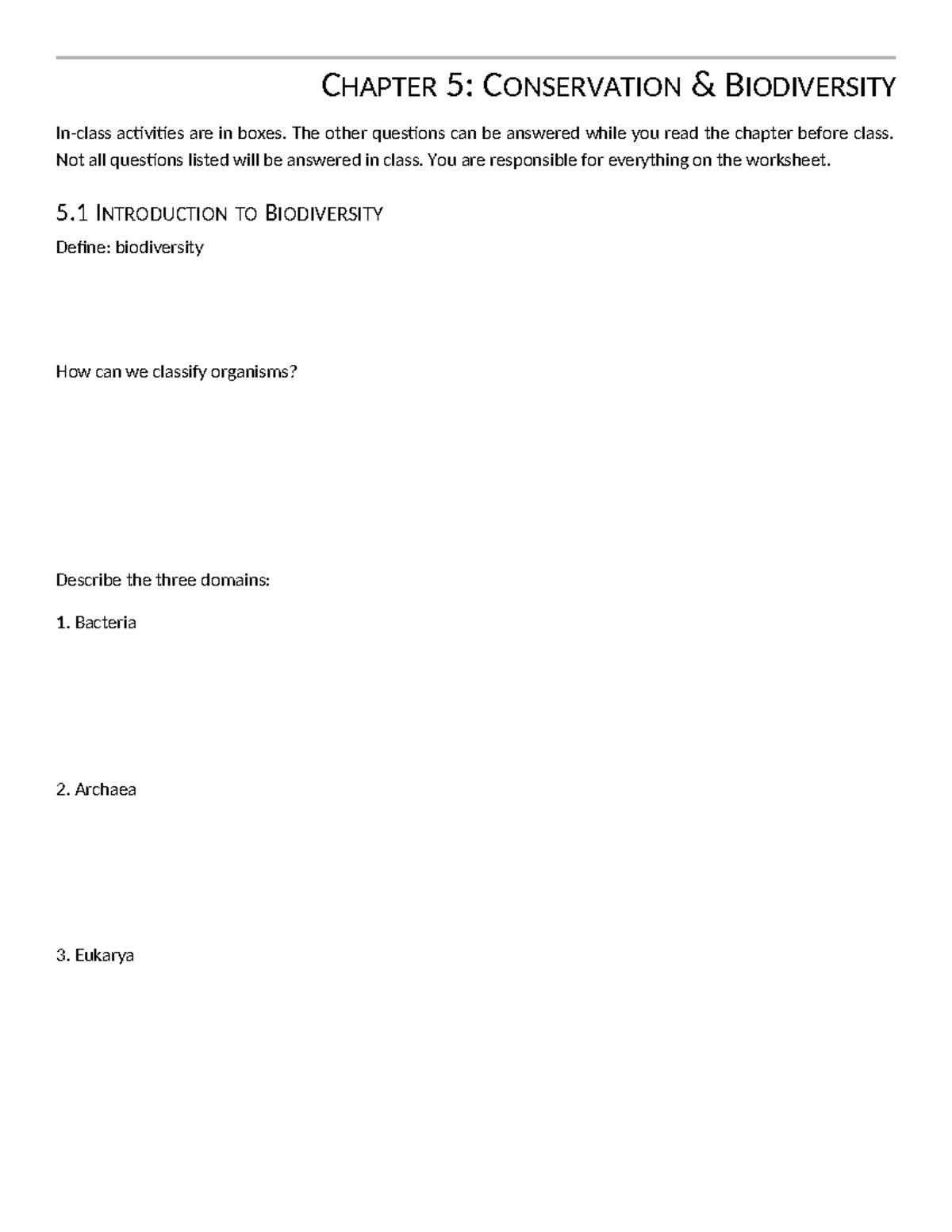 Chapter 5 Worksheet - .helllllloooo - CHAPTER 5: CONSERVATION ...
