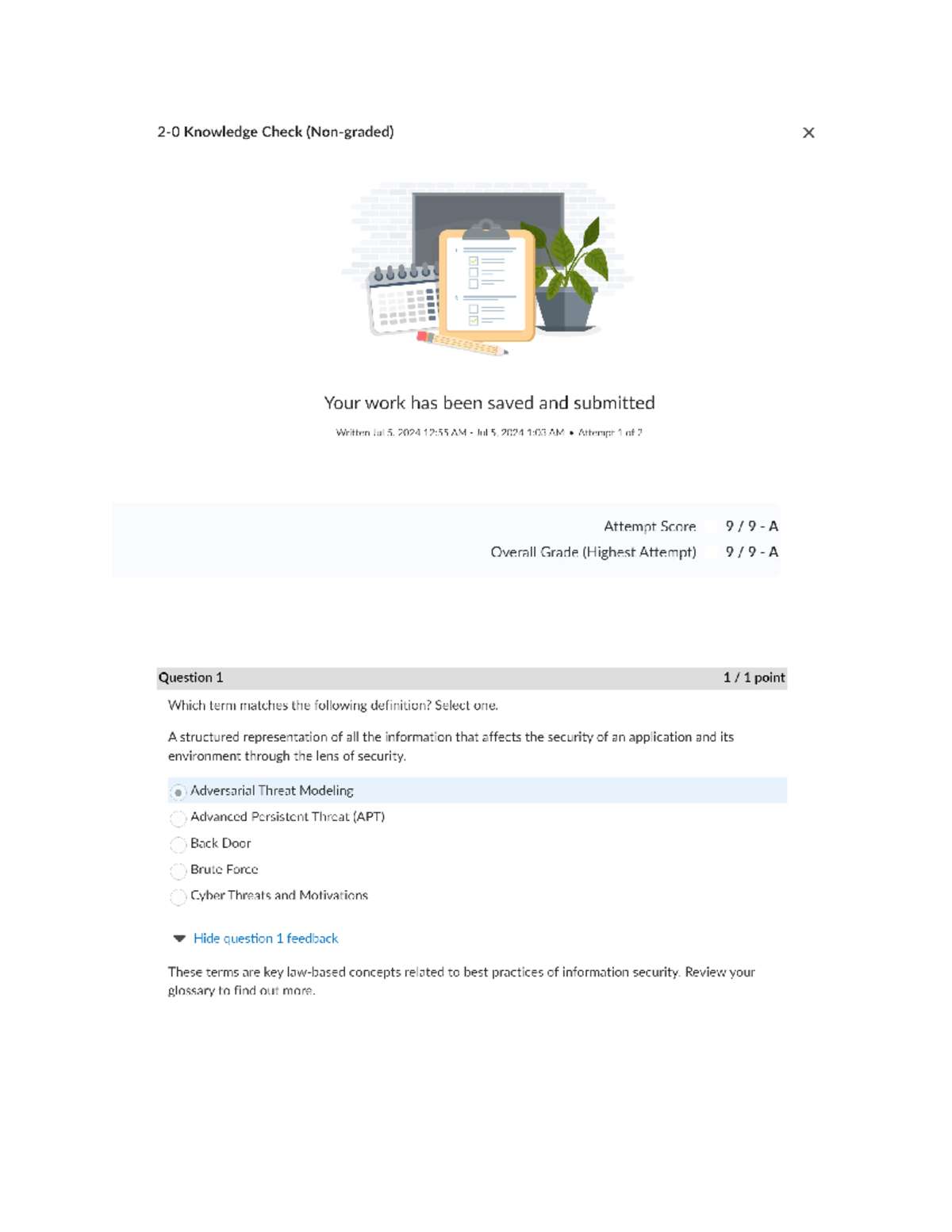 Module Two CYB-260 2-0 Knowledge Check (Non-graded) - Knowledge Check ...