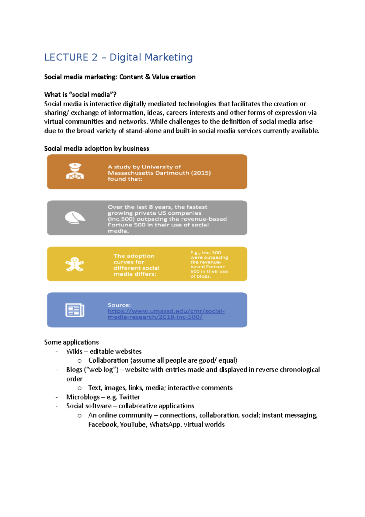 Lecture 2 - Digital Marketing - LECTURE 2 – Digital Marketing Social ...