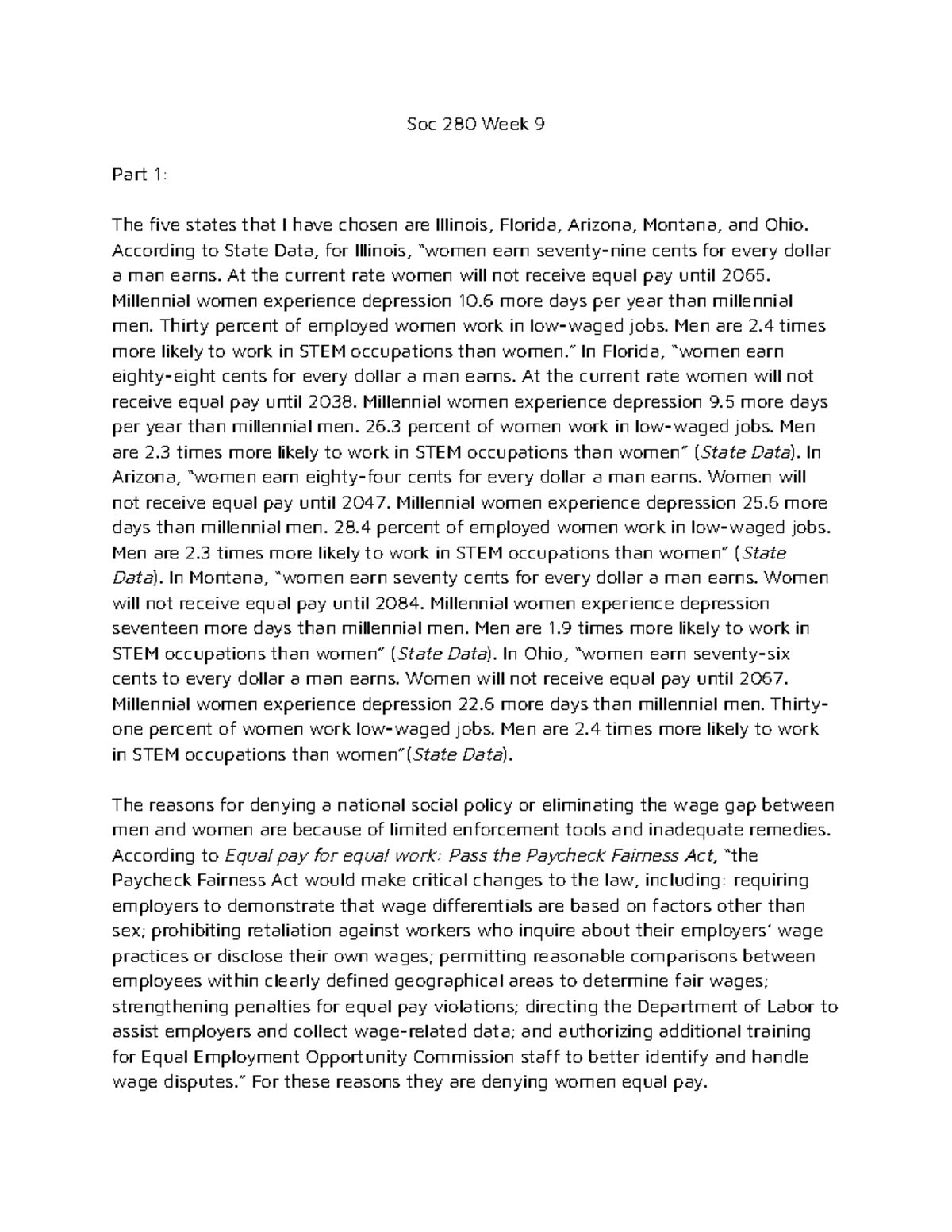 Soc 280 week 9 - Helpful discussion for coursework - Soc 280 Week 9 ...