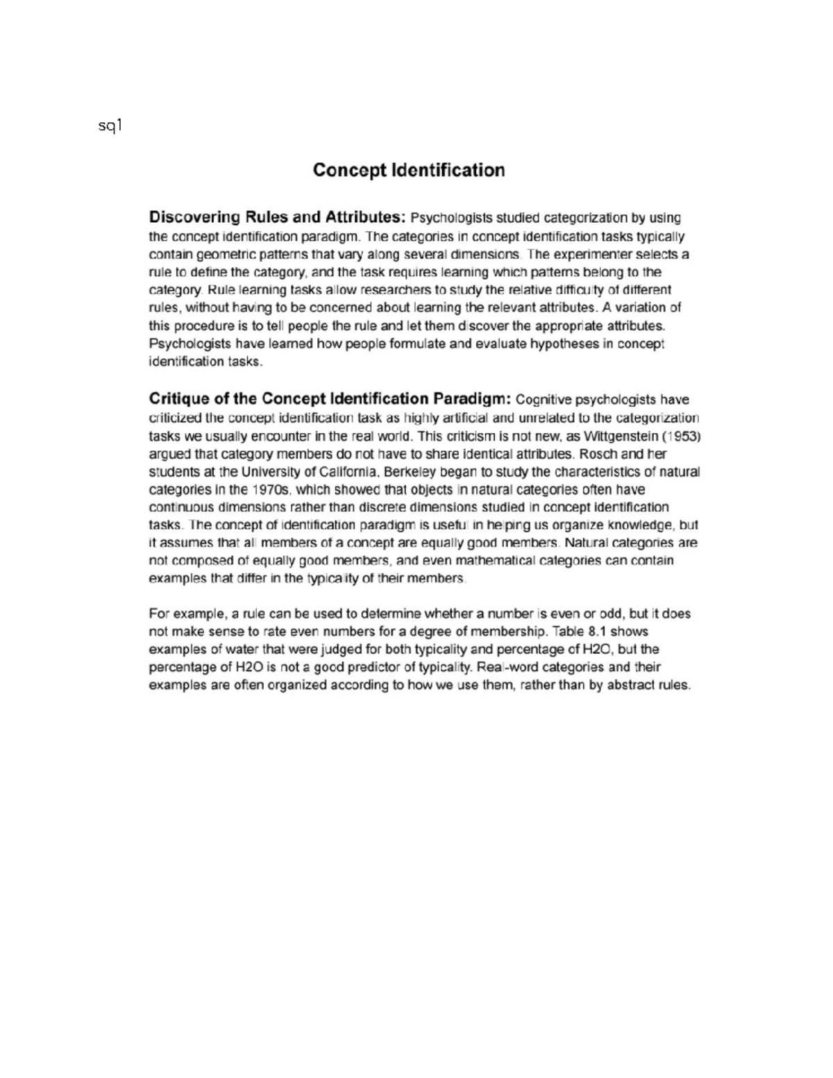 Cognition 408 - Concept identification and categorization - sq ...