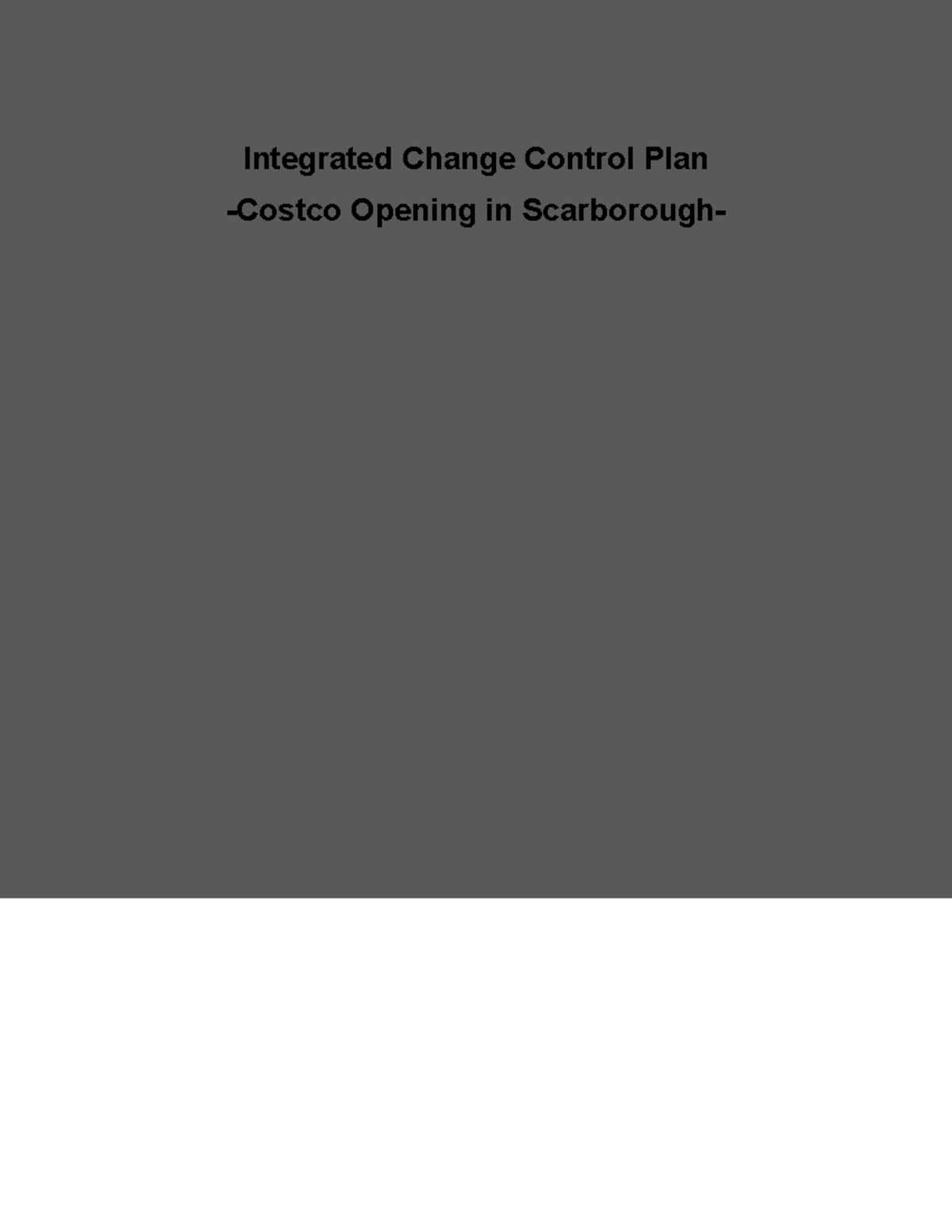 Costco+Integrated+Change+Control+Plan - Integrated Change Control Plan ...