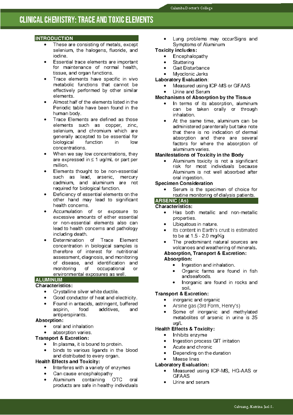 CC Ch18 Transes - CLINICAL CHEMISTRY: Trace and toxic elements ...