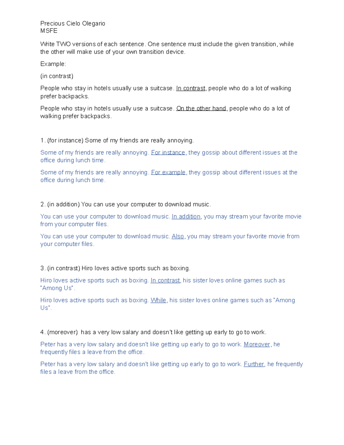 Task 2 - Assignment in Technical Writing - Precious Cielo Olegario MSFE ...