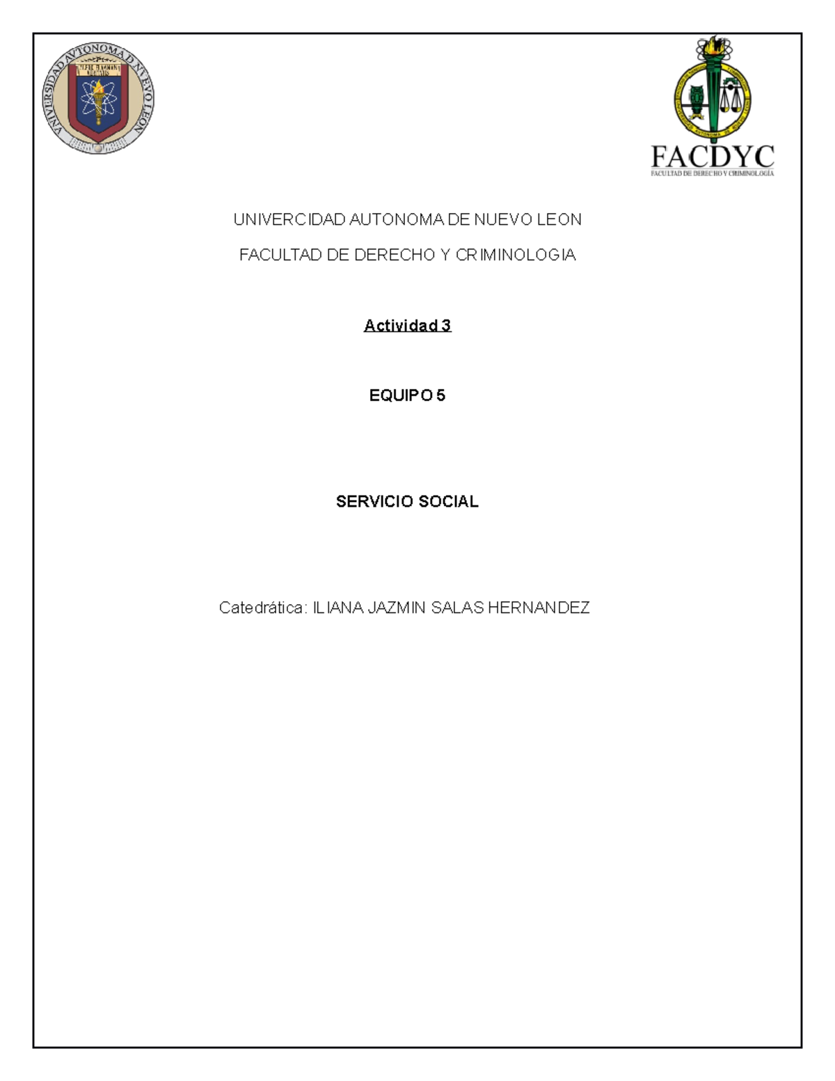 SS Act 2 - actividad 2 ss - UNIVERCIDAD AUTONOMA DE NUEVO LEON FACULTAD ...