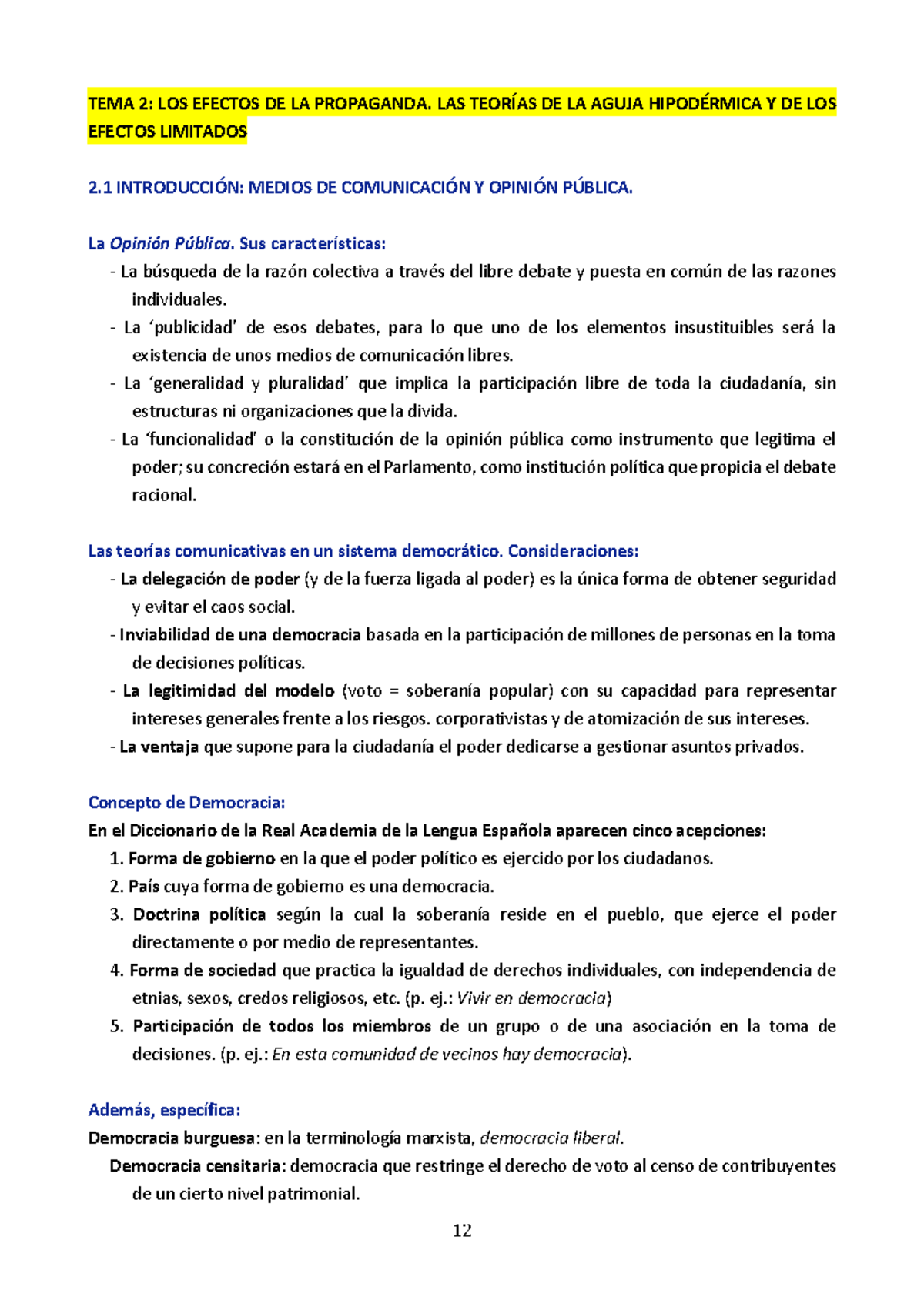 TEMA 2: LOS EFECTOS DE LA PROPAGANDA. LAS TEORÍAS DE LA AGUJA ...