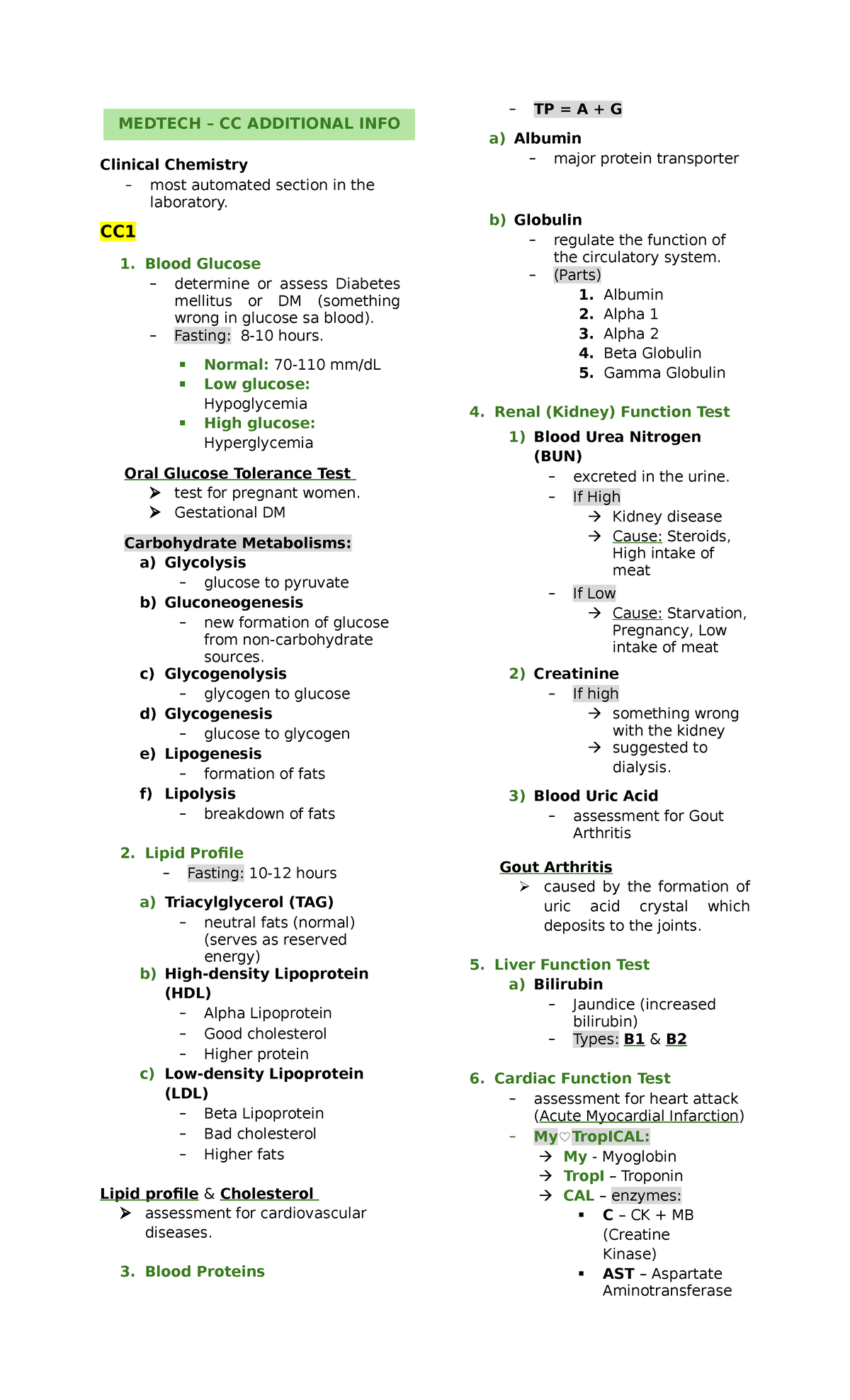 Cc1 - Clinical Chemistry − most automated section in the laboratory. CC ...