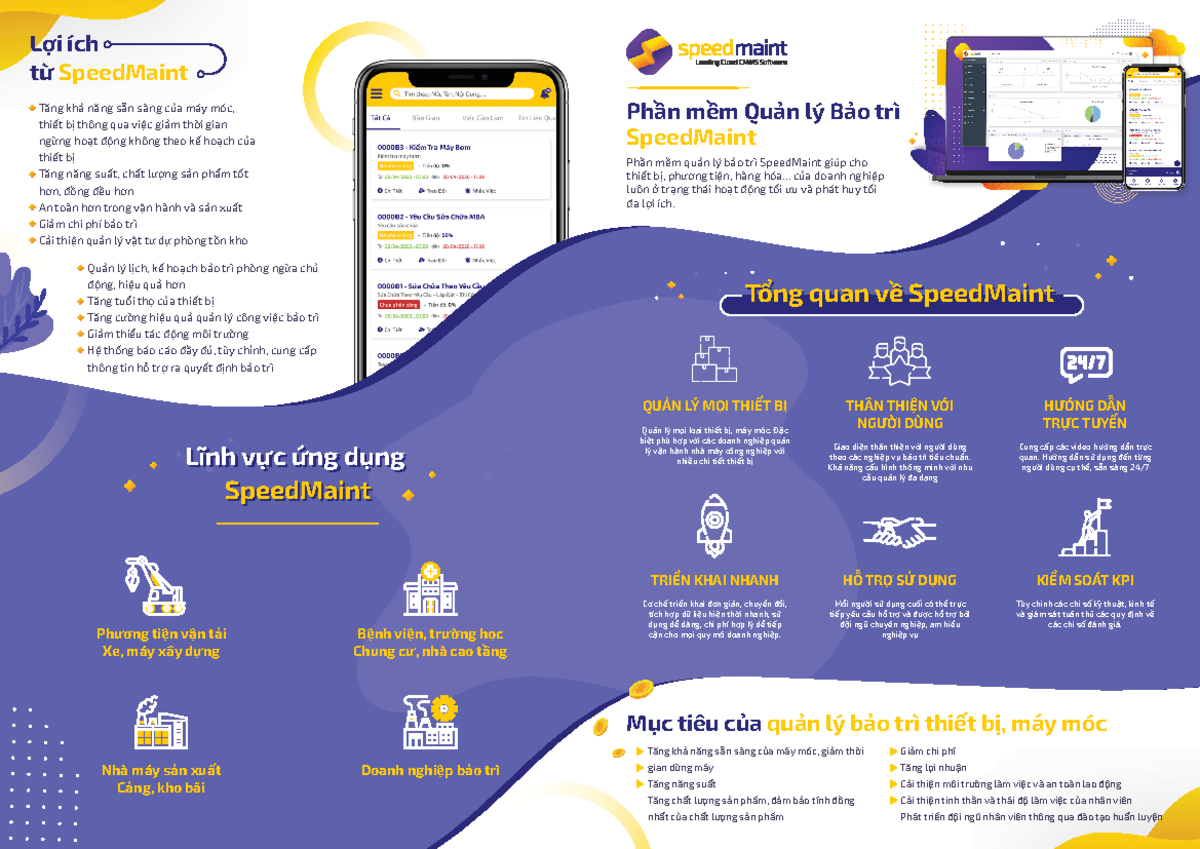 Hệ thống CMMS brochue - Phần mềm Quản lý Bảo trì SpeedMaint ...
