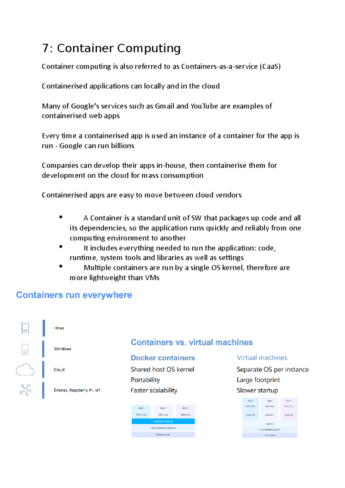 7 Container Computing - Lecture notes Week 7 - 7: Container Computing ...