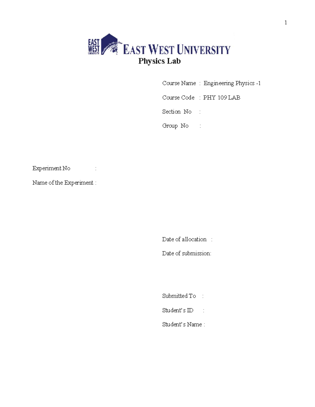 Oscilloscope - Assignment - Physics Lab Course Name : Engineering ...