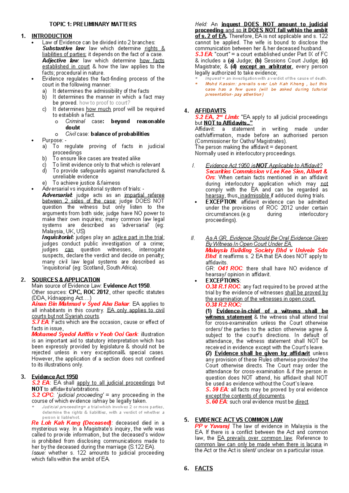 Topic 1- Preliminary Matters - TOPIC 1: PRELIMINARY MATTERS 1 ...