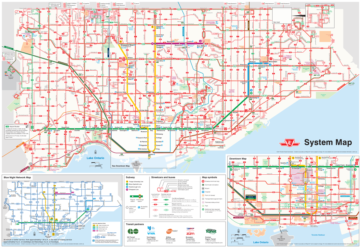 TTC System Map - City design. - ####### Coxwell O’Connor Dr Marlee Ave ...
