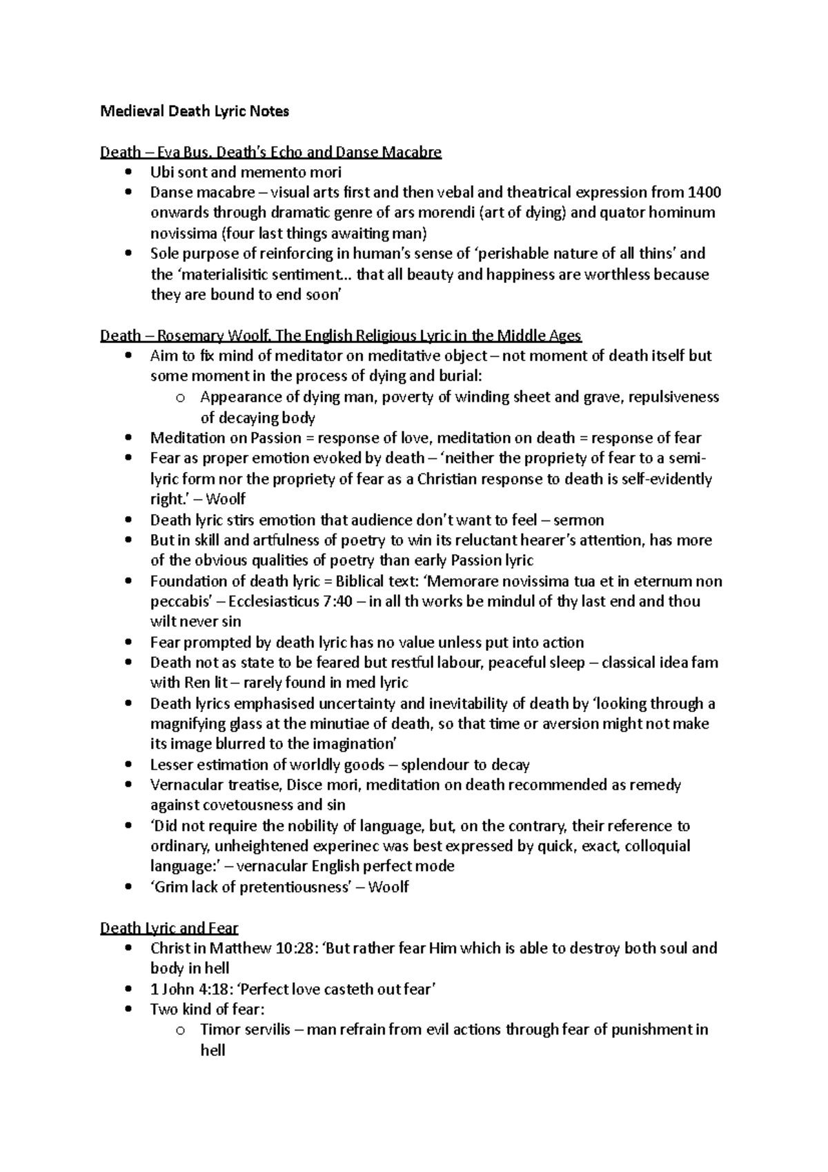 Medieval Death Lyric Notes - Medieval Death Lyric Notes Death – Eva Bus ...