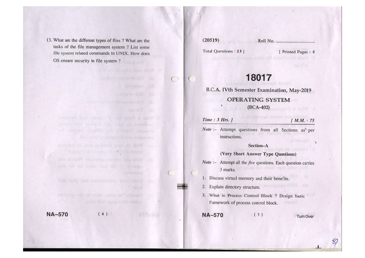 Bca402 - questions - Bachelor in computer science - Studocu