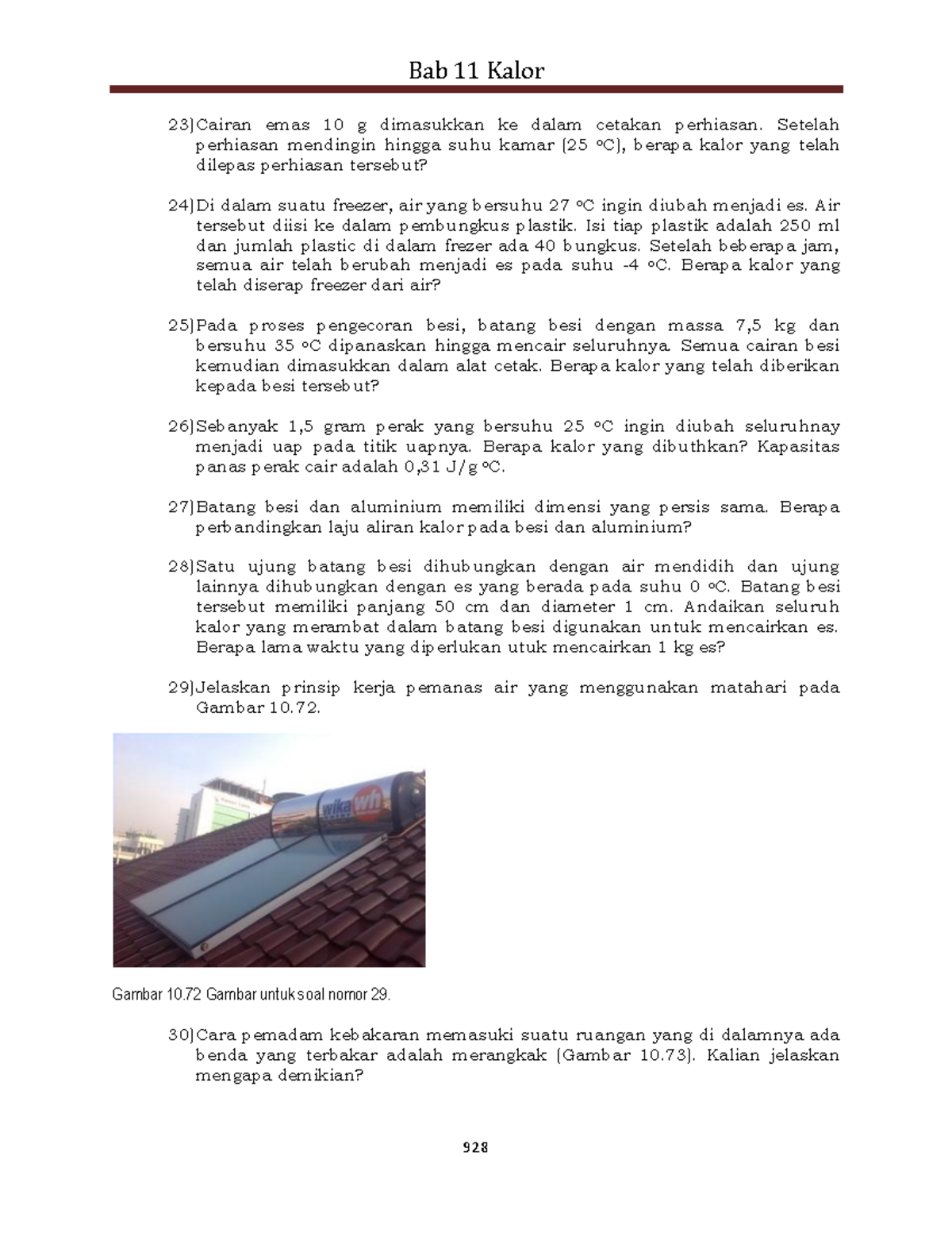 Bab 1 Besaran dan Satuan boss 5-81 - Bab 11 Kalor 928 Cairan emas 10 g dimasukkan ke dalam ...