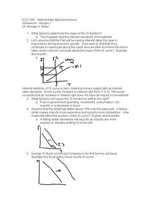 306 Online Homework 6 2022 - ECO 306 - Intermediate Macroeconomics ...