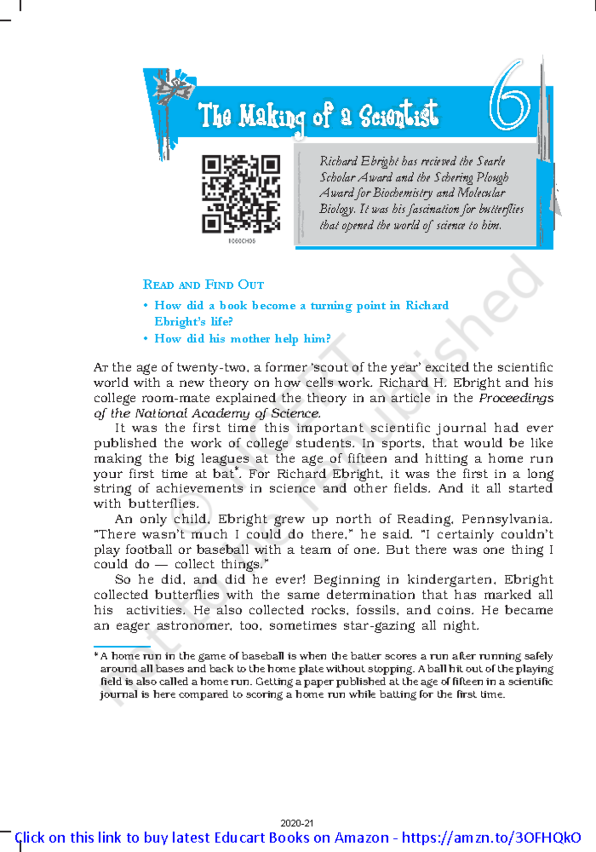 Ch 6- The Making of a Scientist - READ AND FIND OUT ï How did a book ...