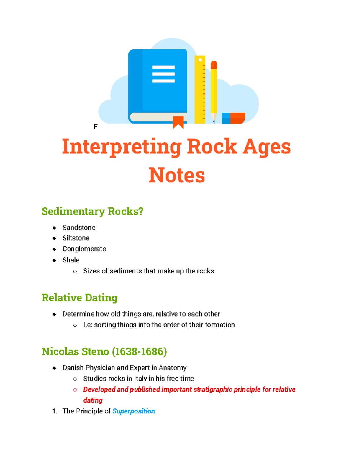 GEOL 8 Ch.2 Interpreting Rock Ages - F Interpreting Rock Ages Notes ...