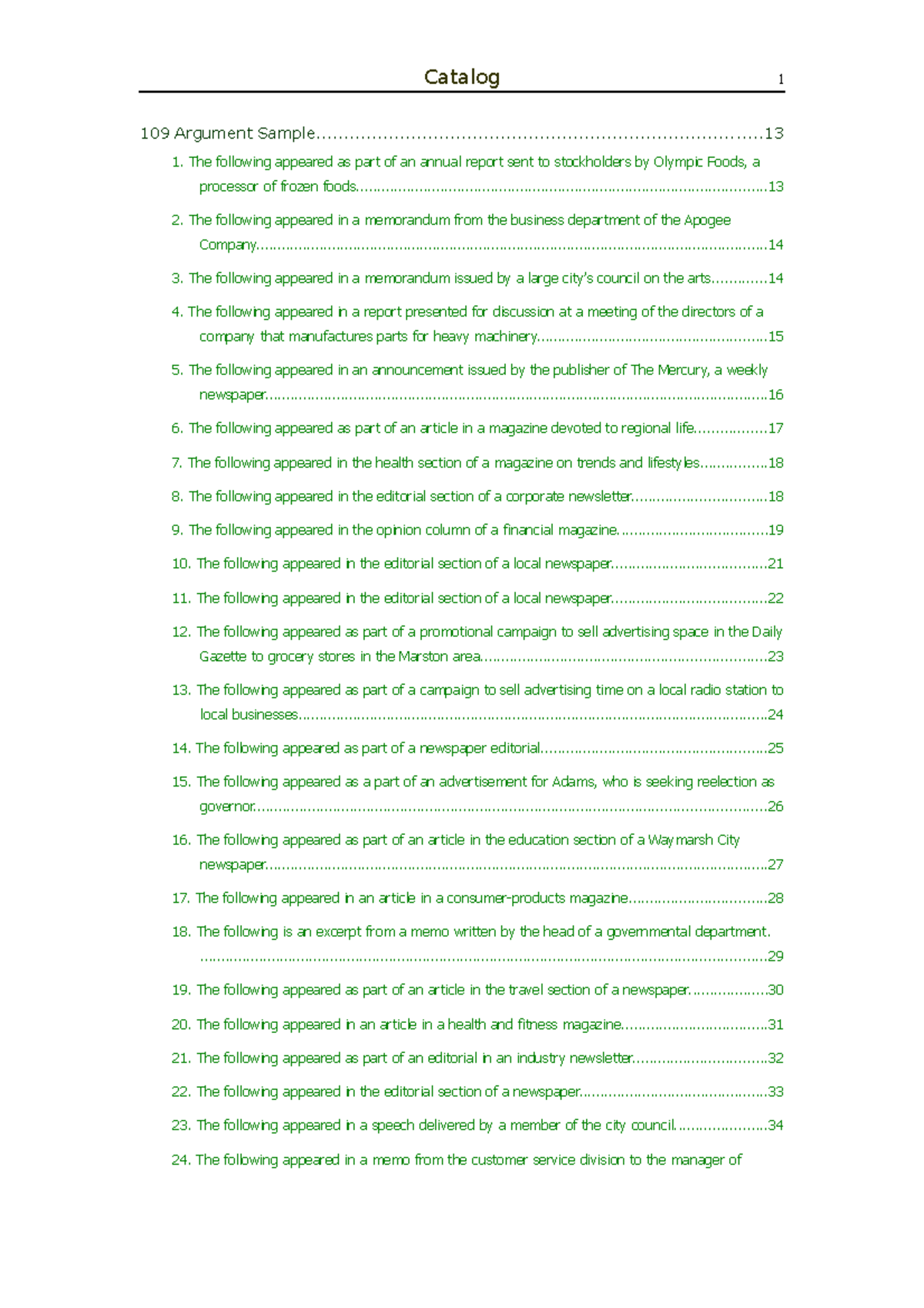 GMAT AWA 109 Sample - ádasdas - Catalog 1 109 Argument - Studocu