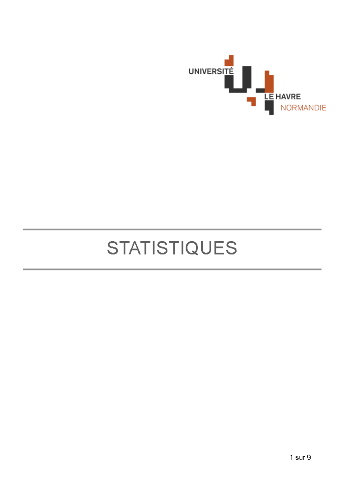 Cours statistique - STATISTIQUES STASTIQUE DESCRIPTIVE Partie 1 ...