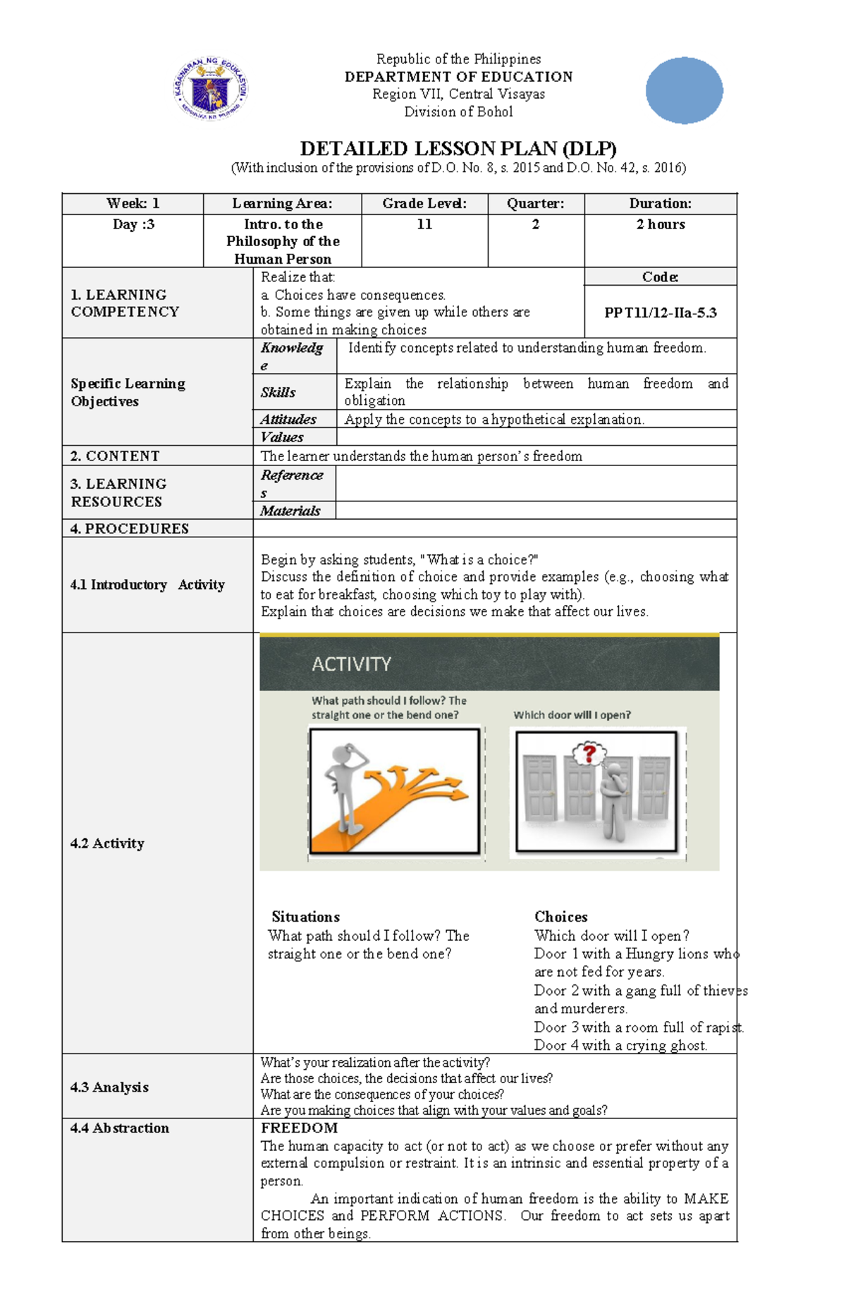 PLP Philo Q2 WK1 DAY 3 - for you - Republic of the Philippines ...