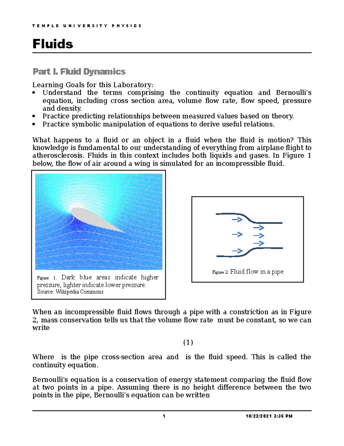 Fluids - Figure 1. Dark blue areas indicate higher pressure, lighter ...