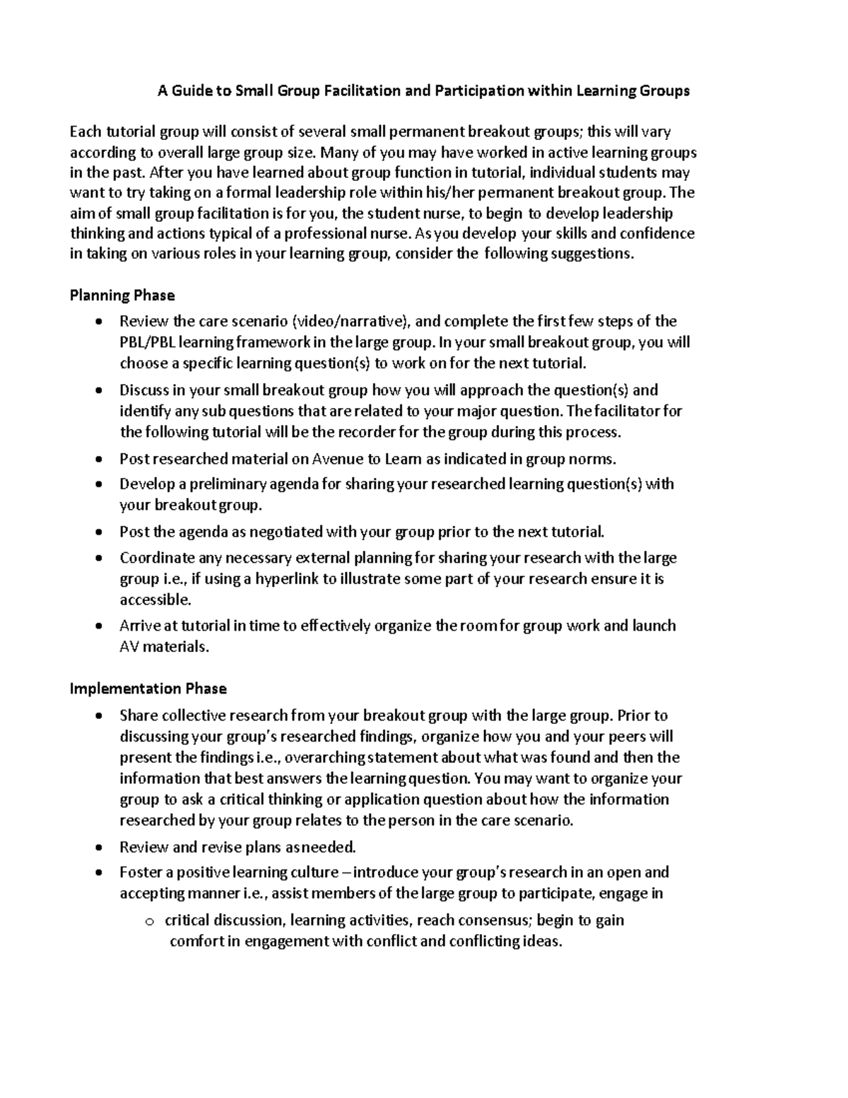 A Guide to Small Group Facilitation and Participation within Learning ...