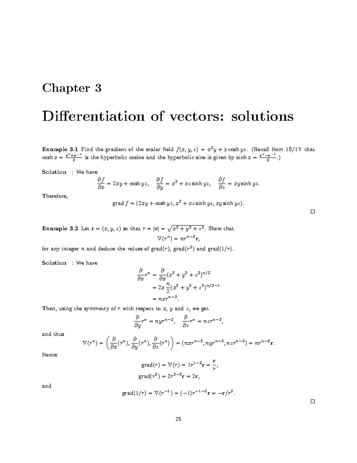 2AChap 3 student SOL 1314 - Chapter 3 Differentiation of vectors ...
