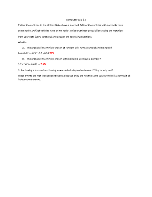 Computer Lab 5b - for use as guide. - Computer Lab 5b The JMP file ...