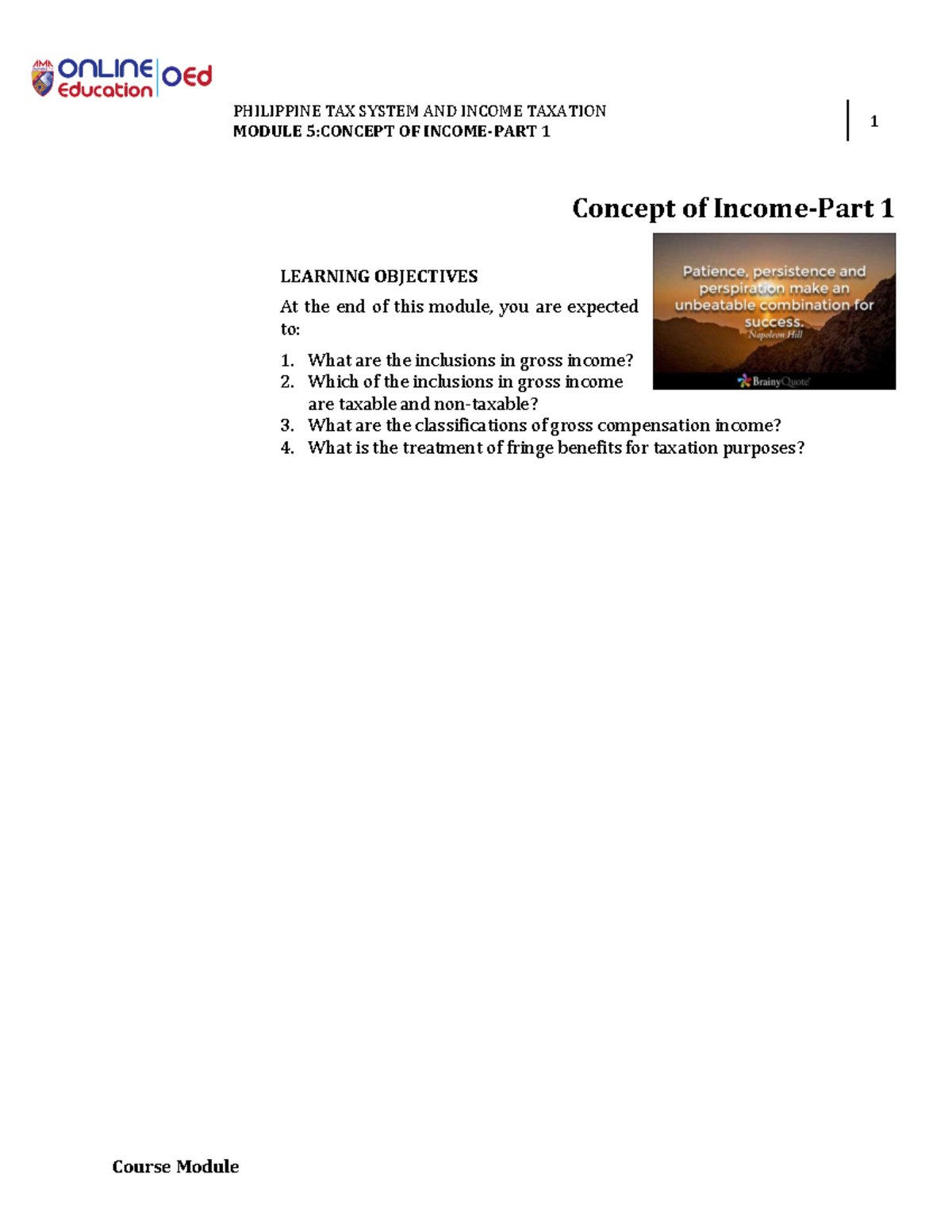 04 - Concept of Income - Lecture notes 4 - MODULE 5:CONCEPT OF INCOME ...