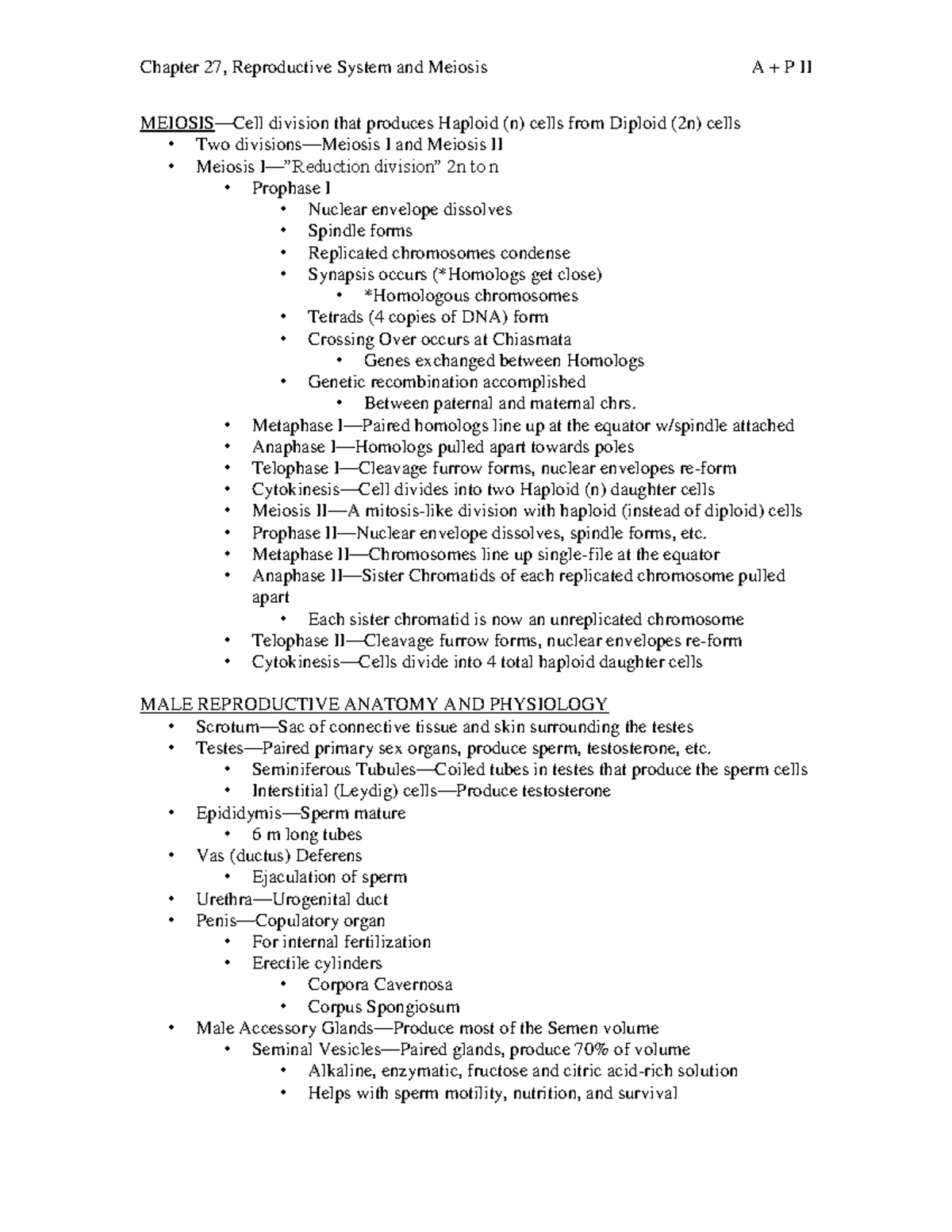 2402, 27, Reproduction, Marieb 11th ed - MEIOSIS—Cell division that ...