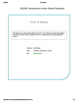 What to do in this Unit 4 - Unit 4 - What to do in Unit 4 Study ...