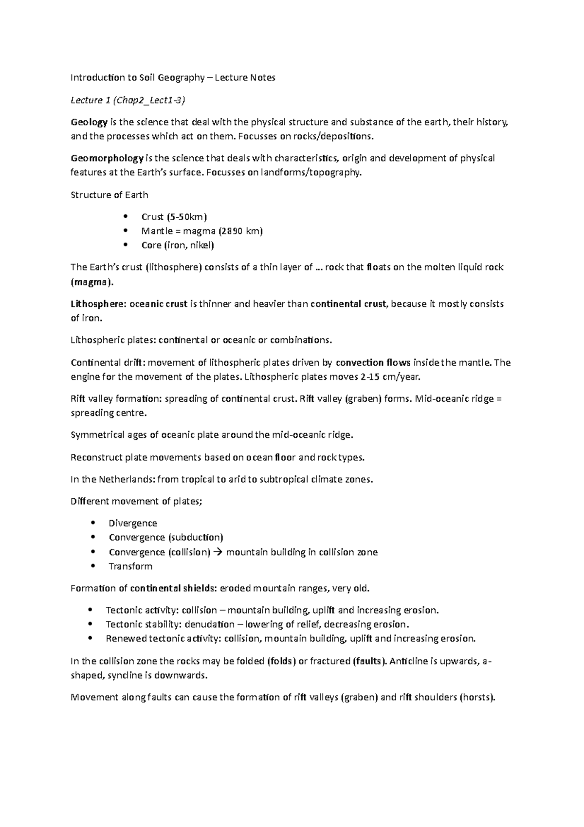 Introduction to Soil Geography - lecture notes - Introduction to Soil ...