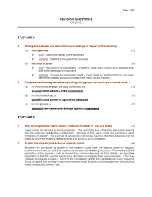 Q1 Facts-Summary - Summarised facts of an scenario based question for ...