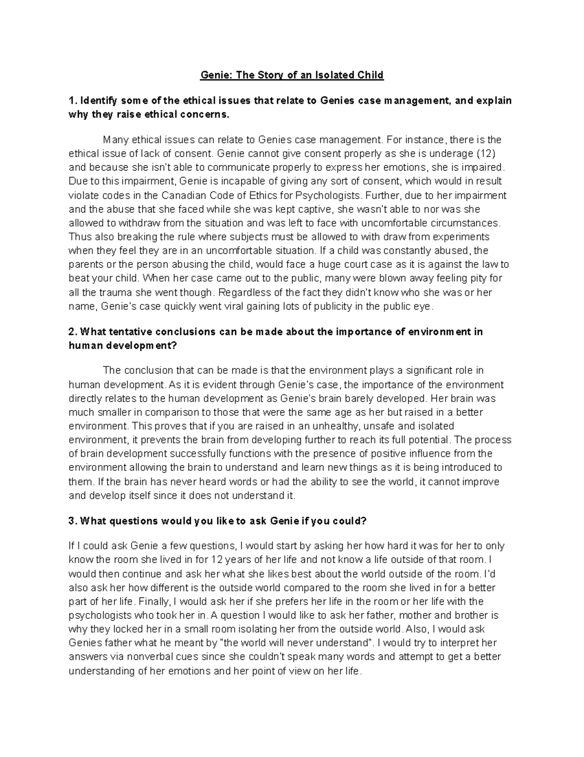 Genie The Story Of An Isolated Child - Genie: The Story of an Isolated ...