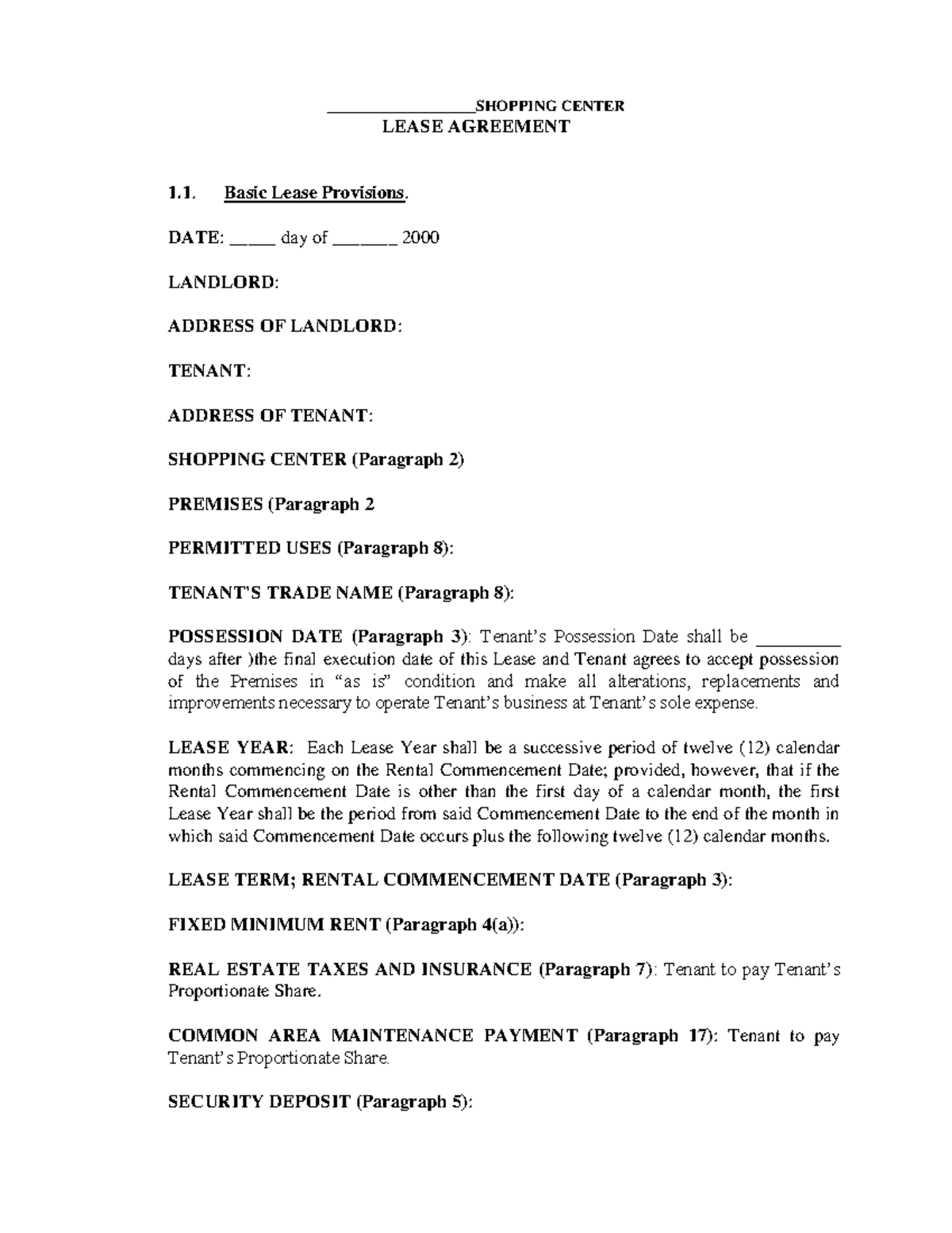 Retail Lease-1 - Hagger Spring 2022 Example Contract ...