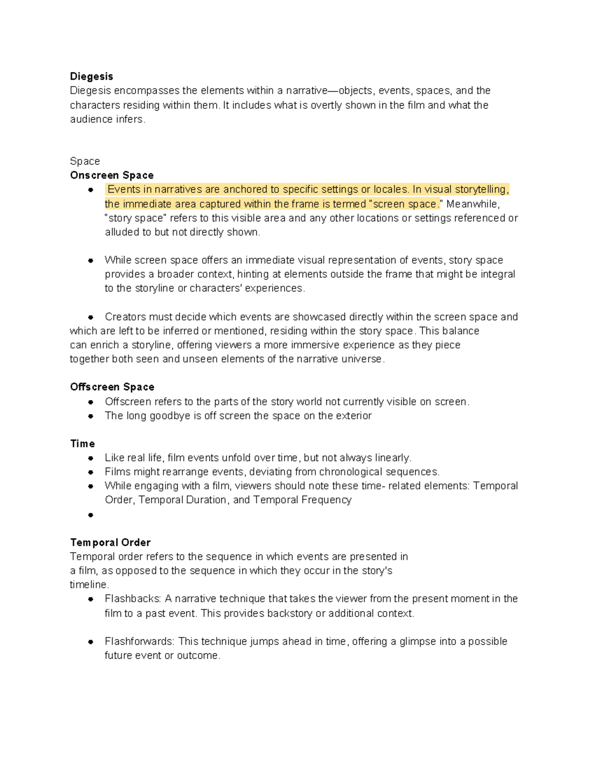 POL128 Class 4 Politics and Film Genres - Diegesis Diegesis encompasses the elements within a ...