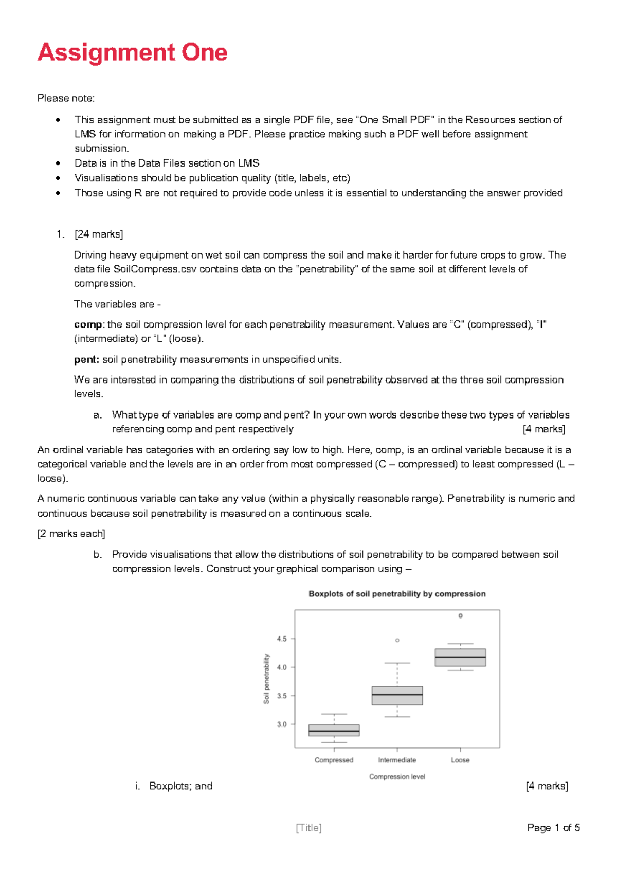 Assignment One Solutions - Assignment One Please note: This assignment ...