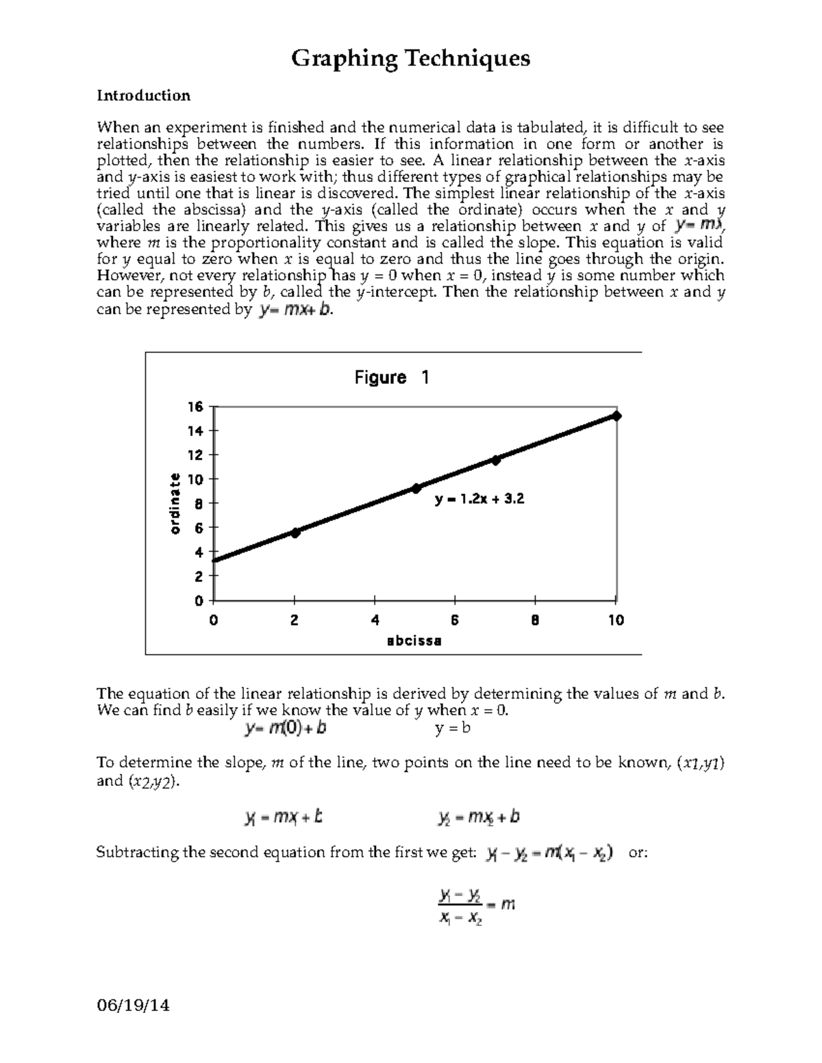 01. Graphing Techniques Exercises - Graphing Techniques Introduction When an experiment is ...