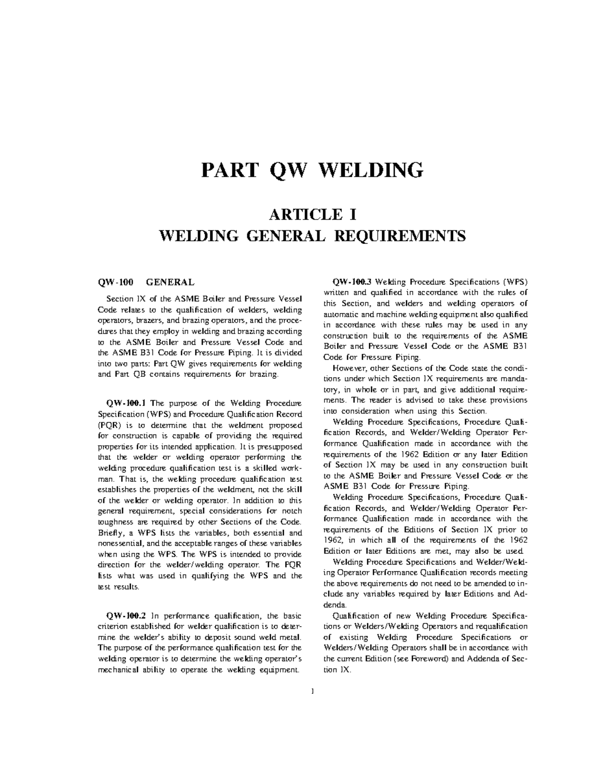 PART QW Welding Article I Welding Genera - PART QW WELDING ARTICLE I ...