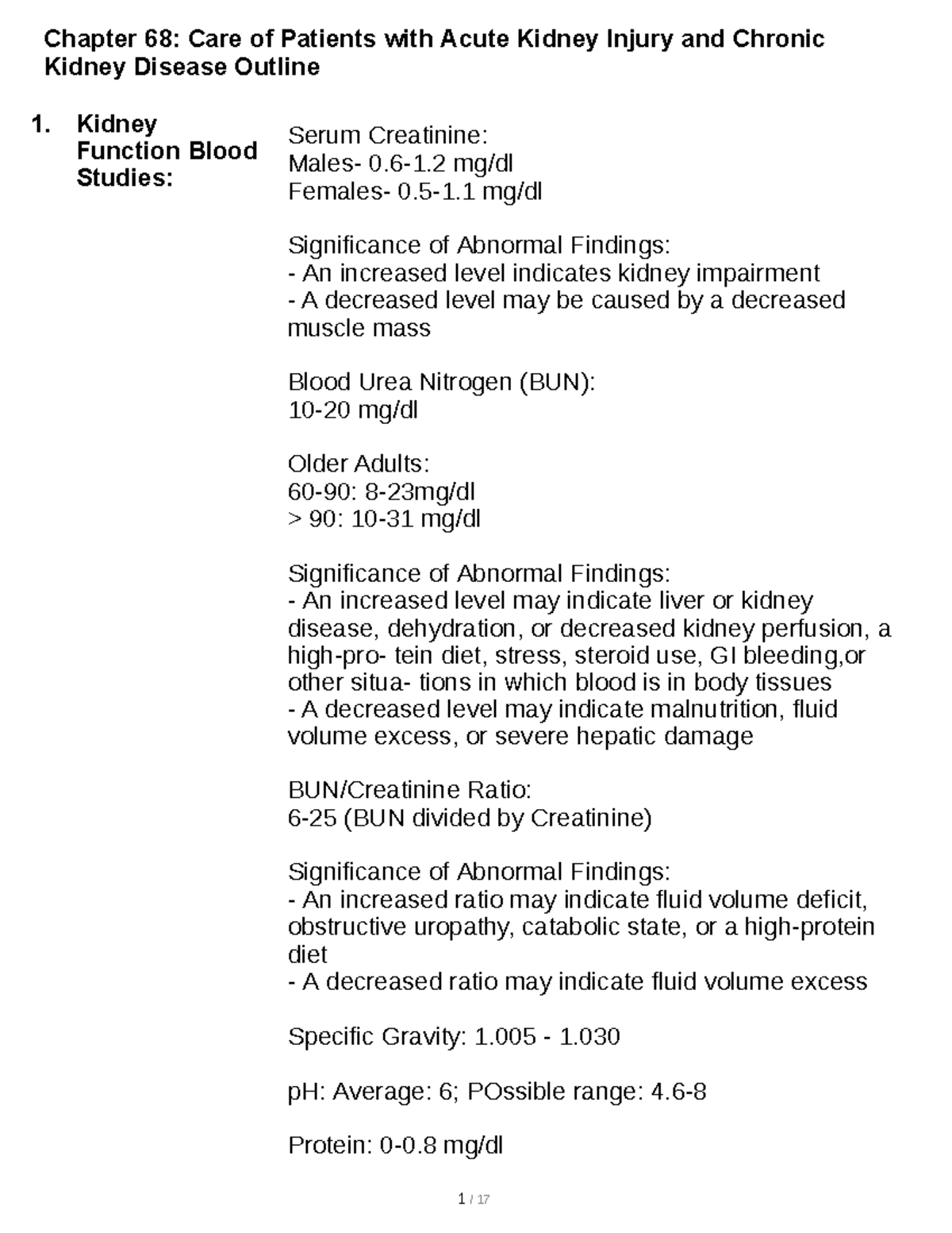 Care of Patients with Acute Kidney Injury and Chronic Kidney disease ...