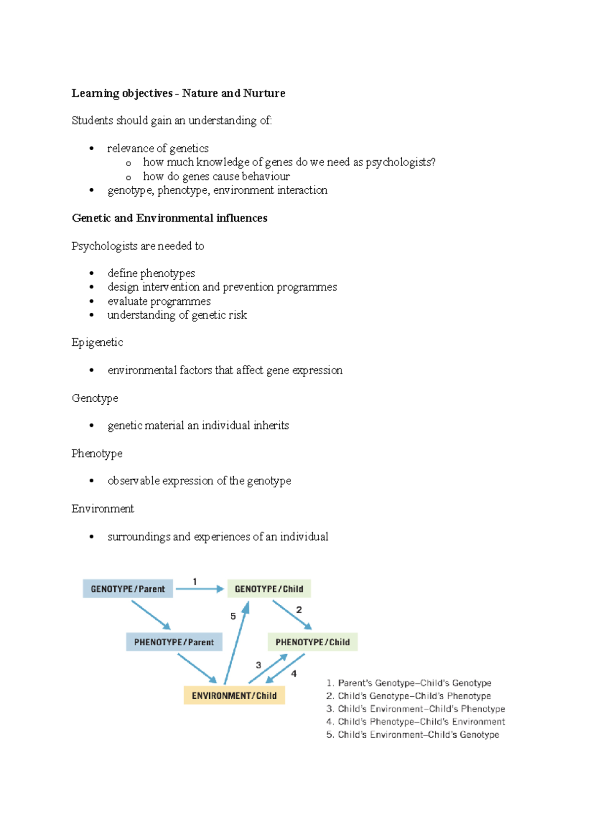 Psyc2213 Lecture 2 notes - Learning objectives - Nature and Nurture ...
