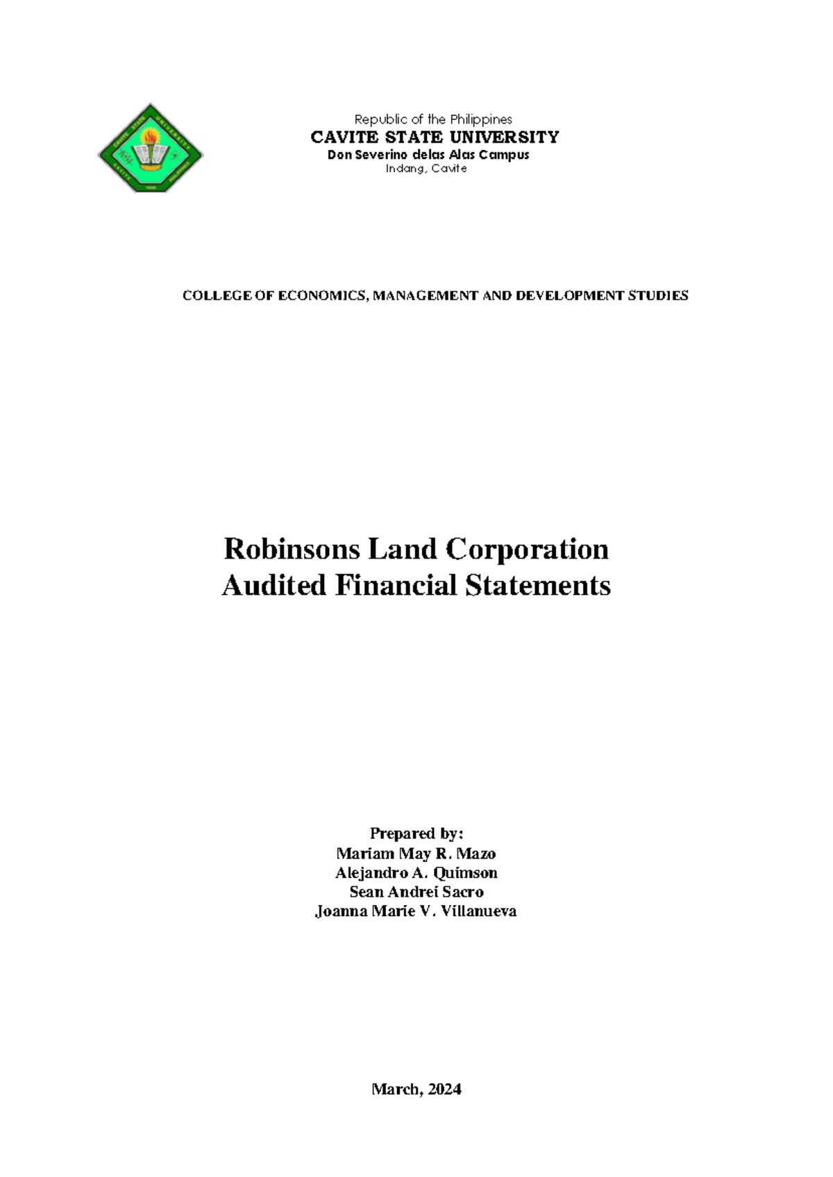 Soft-bind-cover white - Bachelor of Science in Accountancy - Republic ...