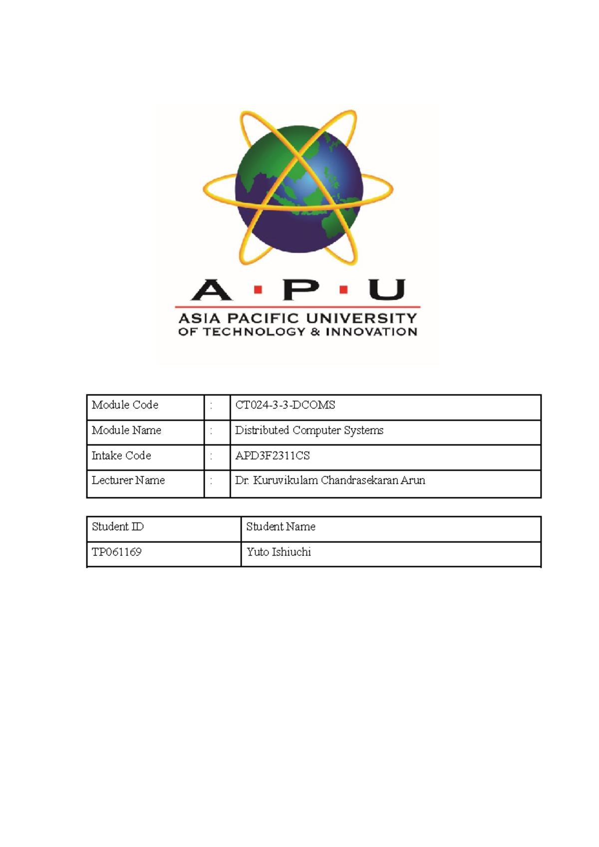 Dcomsbr4 revision - Module Code : CT024-3-3-DCOMS Module Name : Distributed Computer Systems ...