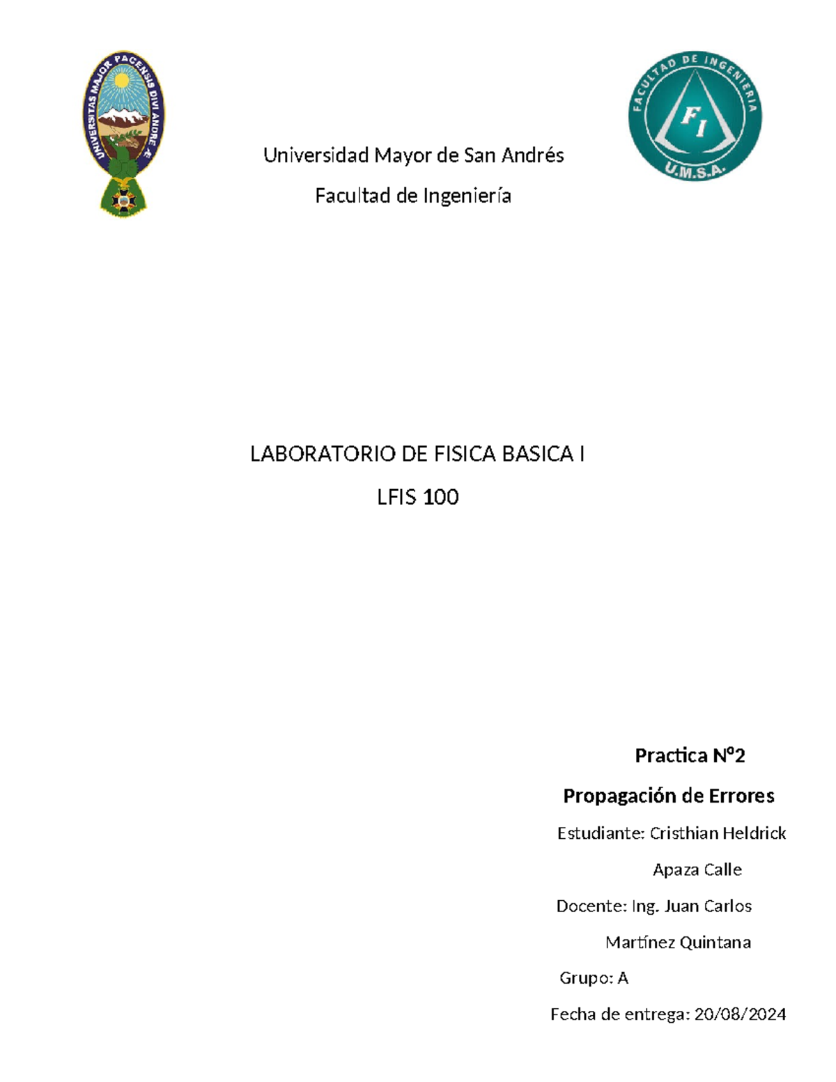 Universidad Mayor de San Andrés cristhian - Universidad Mayor de San ...