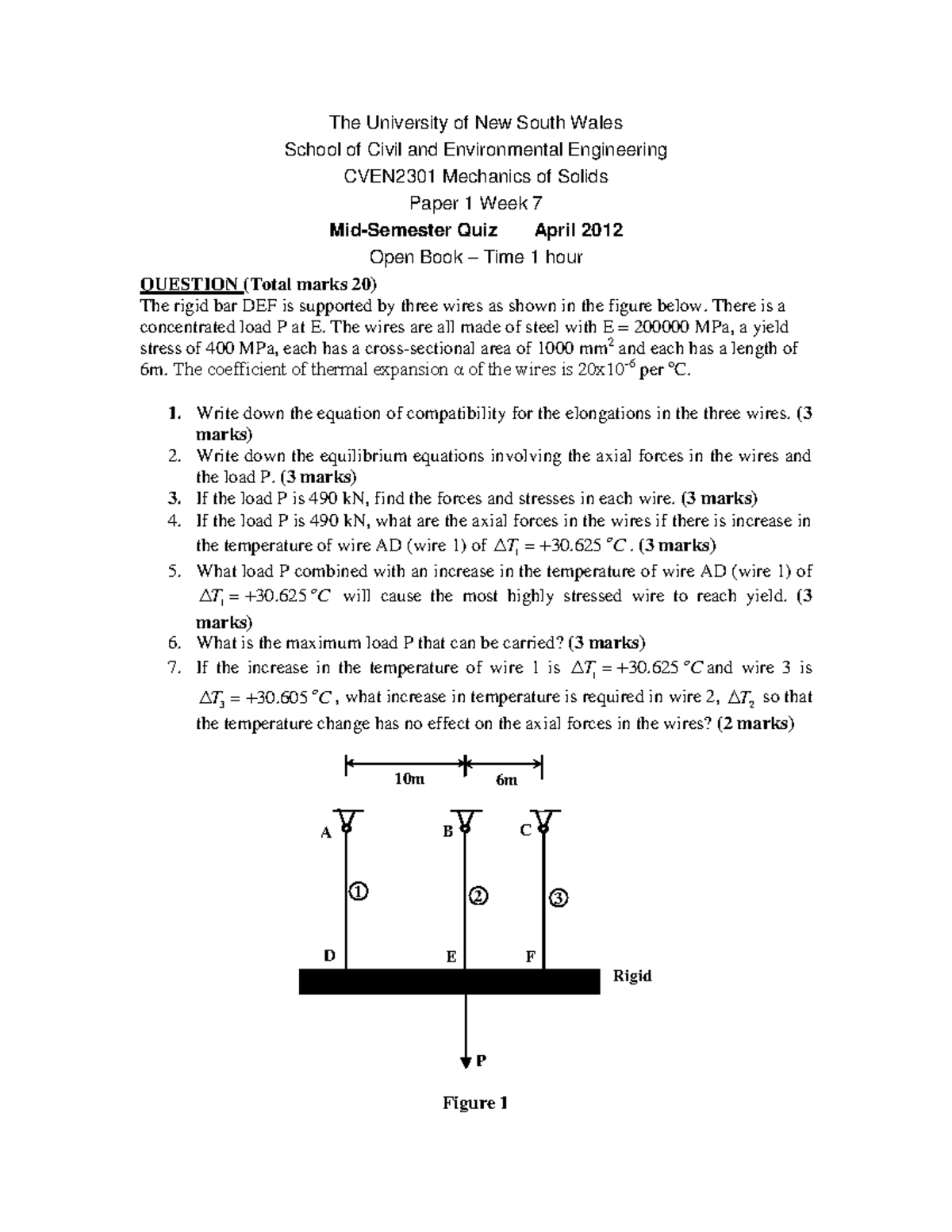 Mid-Semester Quiz Paper 1 2013 - ELEC2141 - UNSW Sydney - Studocu