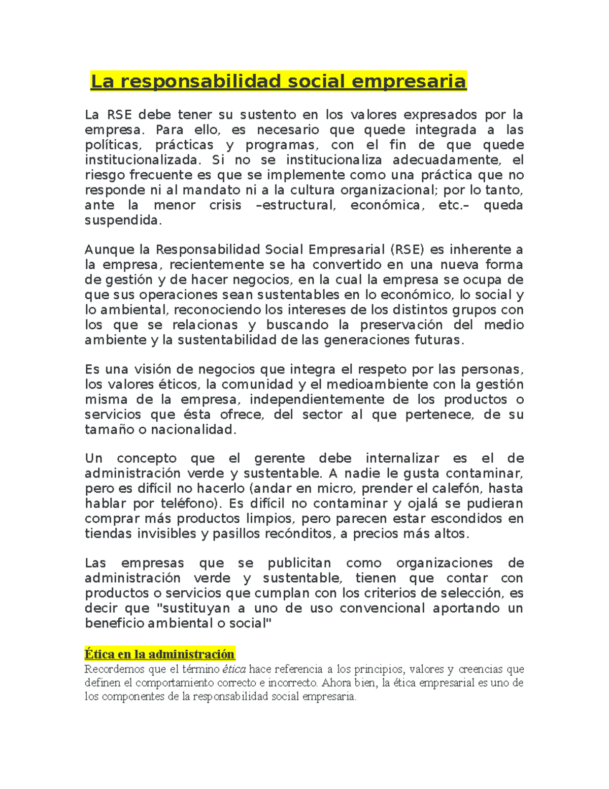 Lectura 4 Modulo 1 - asdasda - La responsabilidad social empresaria La ...