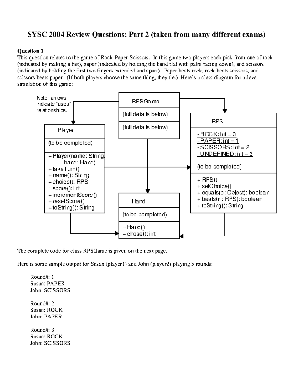 Exam 20 December 2012, questions and answers - SYSC 2004 Review ...