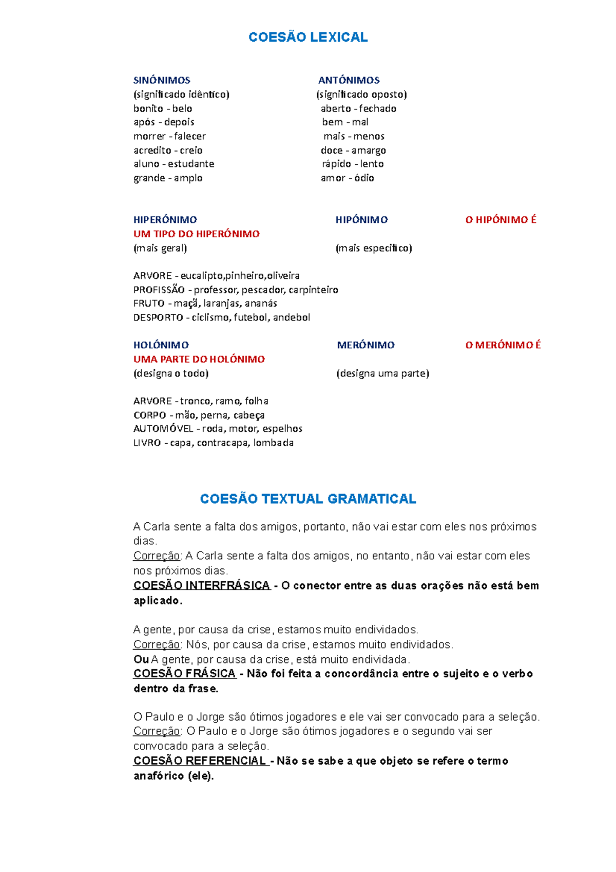 Gramática portugues 12 ano - Português - Studocu