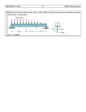 HW02 Unsymmetrical Bending Solution - Instruction: Scan your answer into a single file. Answers ...